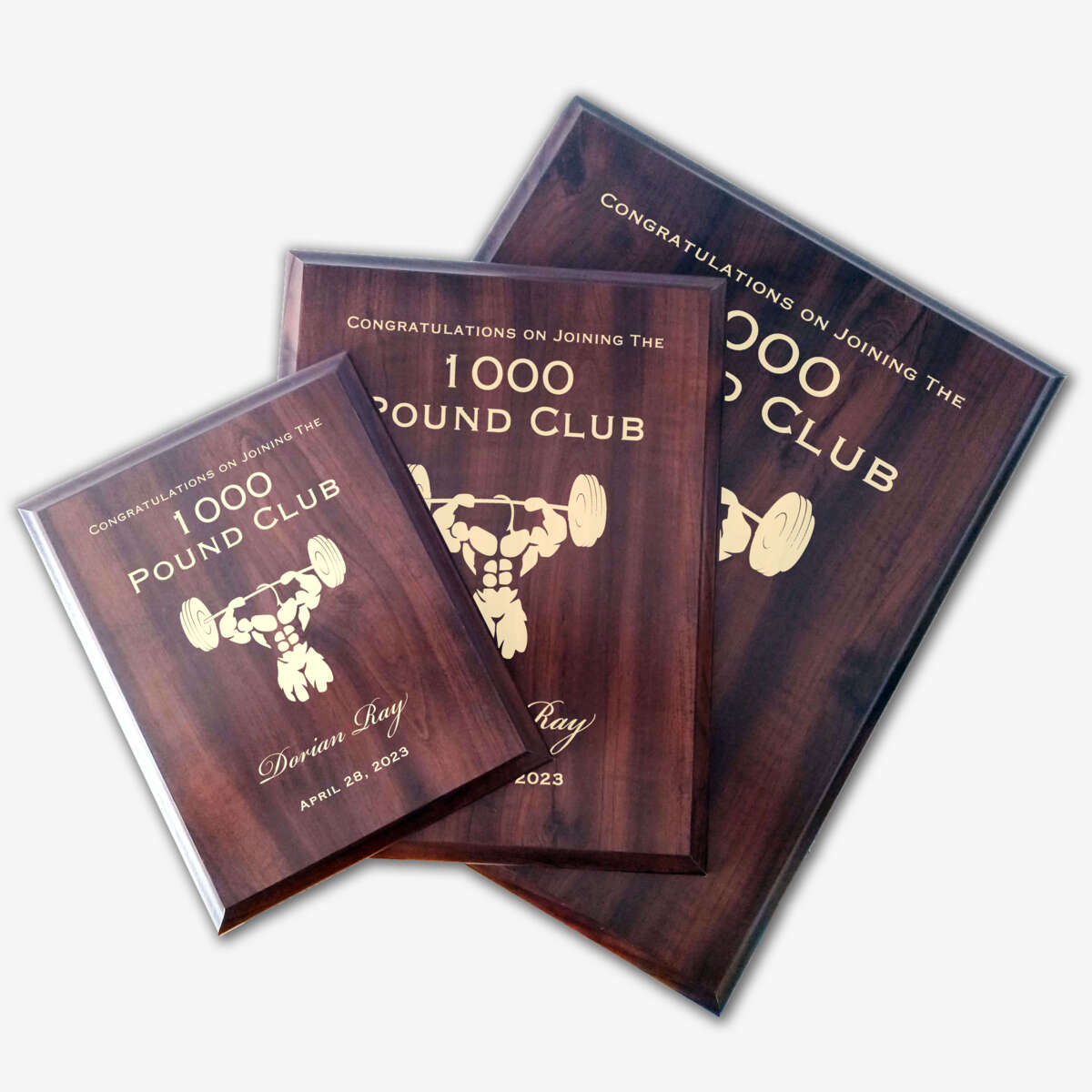 1000 Pound Club Award | 1000# lb. Total in the Gym Gift – Marked ...