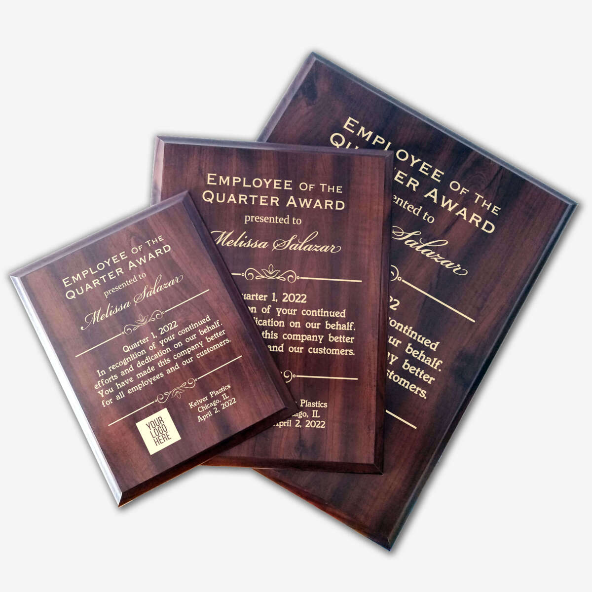 Employee of the Quarter Award Plaque | End of Quarter Recognition Award ...